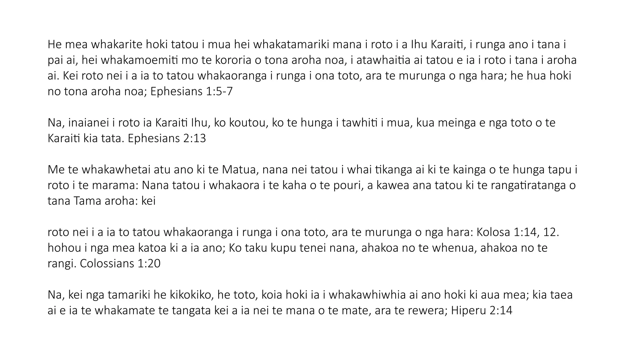Maori - The Precious Blood of Jesus Christ (Te Toto utu nui o Ihu ...
