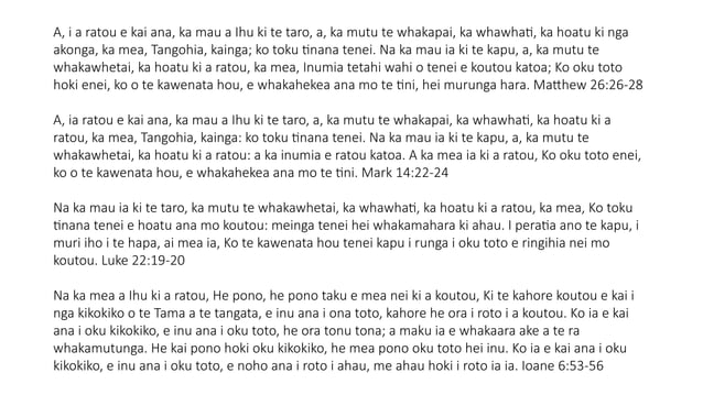 Maori - The Precious Blood of Jesus Christ (Te Toto utu nui o Ihu ...