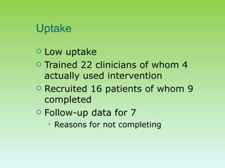 Maori adaptation of a low intensity intervention for primary care | PPT