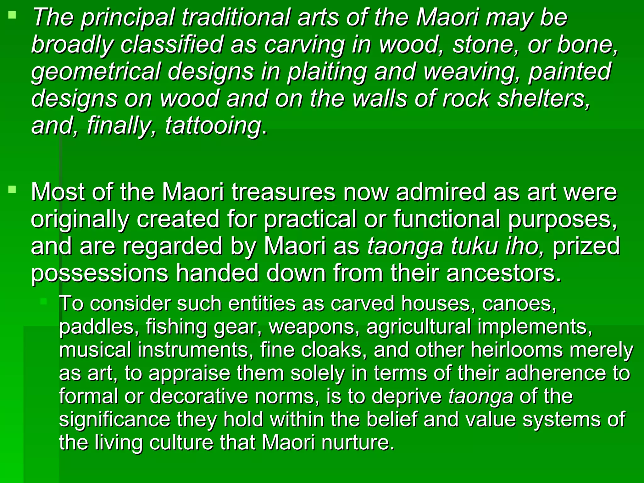 Maori Art And Architecture | PPT