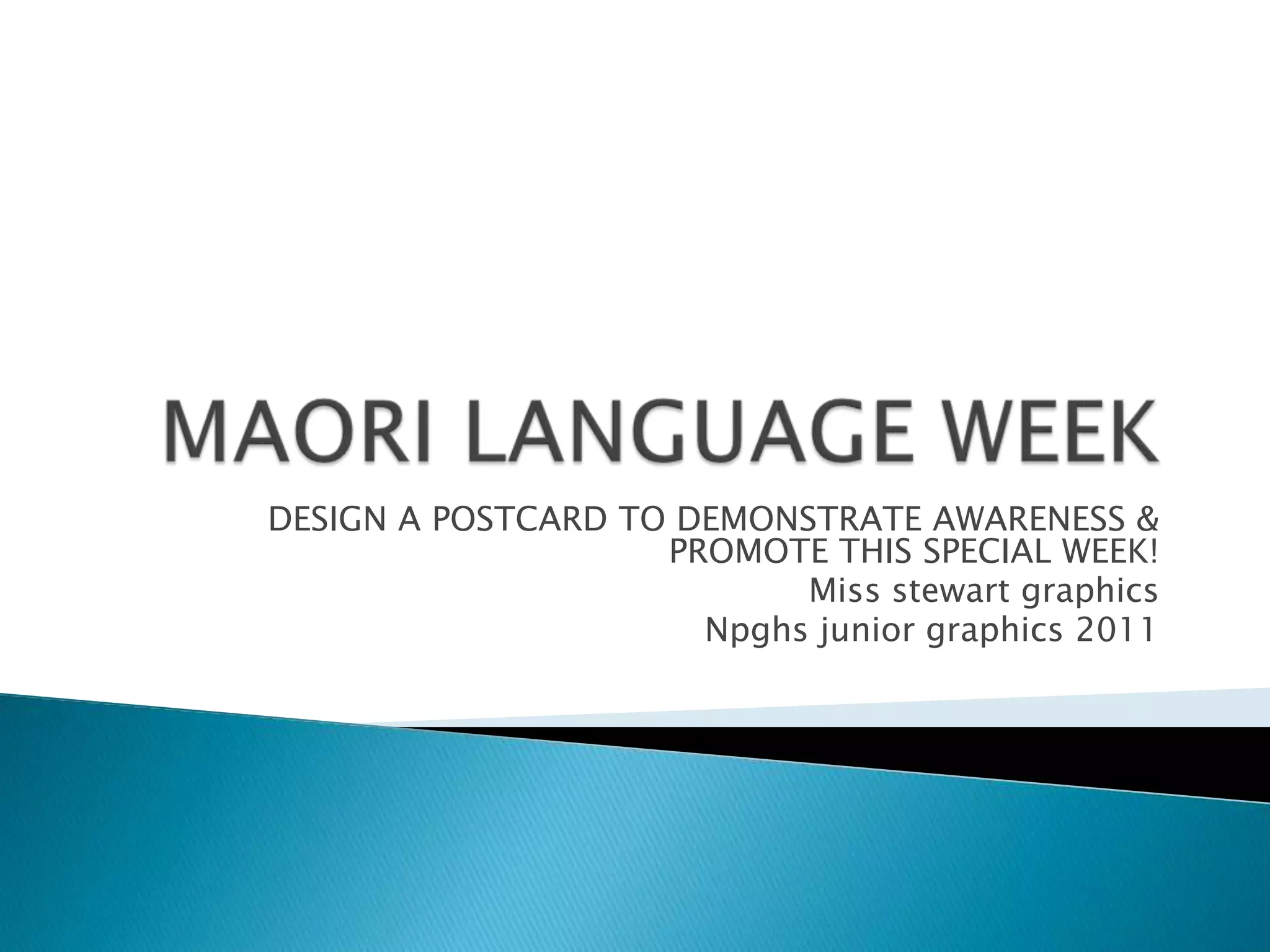 Maori lang week yr 9 2012 | PPT