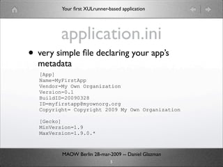 Your First Xulrunner-based application | PDF