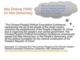 History Roadshow - Mao | PPT