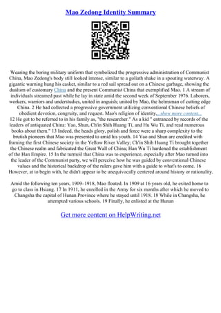 Mao Zedong Essay | PDF