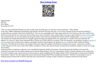 Mao Zedong Summary | PDF