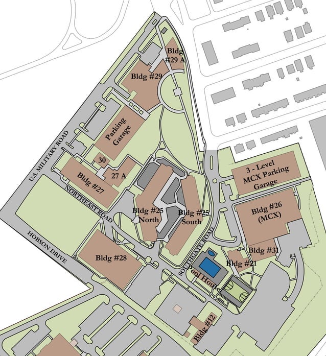 Map of Henderson Hall's Southgate Road construction, alteranate parking ...