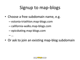 How To use Map Blogs | PPT