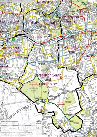 Map: Cycling in the Carshalton and Clockhouse Local Committee area | PDF