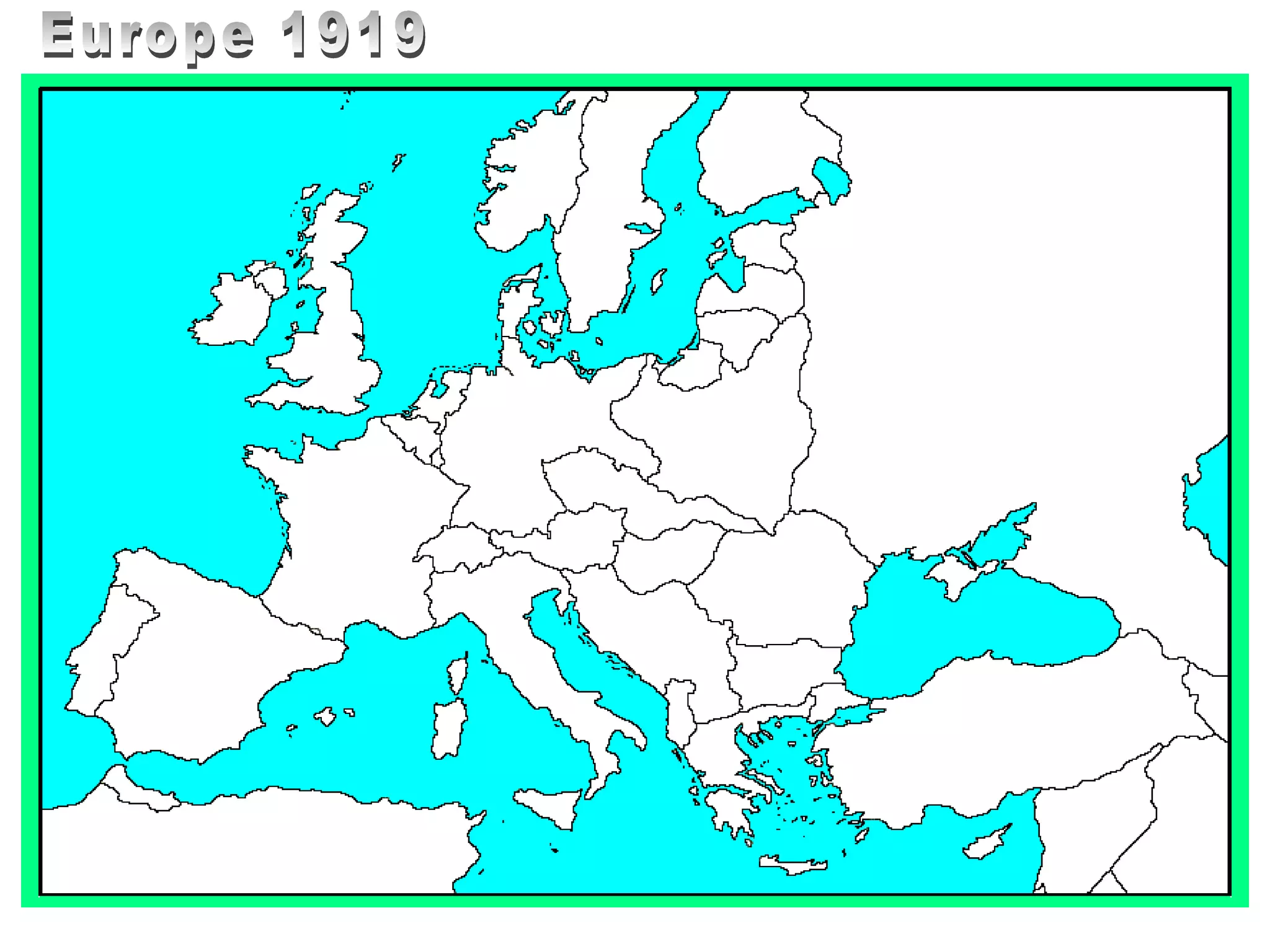 Map: Europe 1919 | PPT