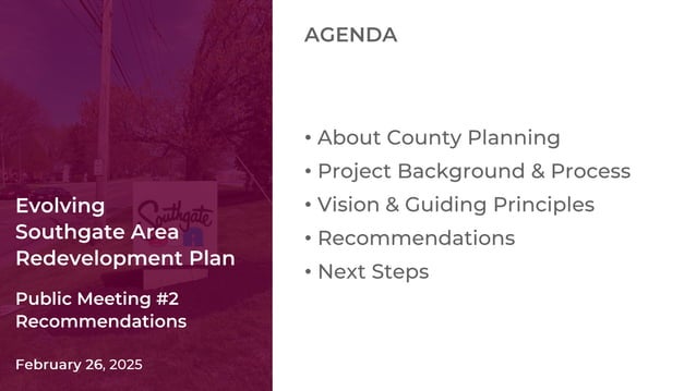 Evolving Southgate Area Redevelopment Plan: Public Meeting #2 | PPT