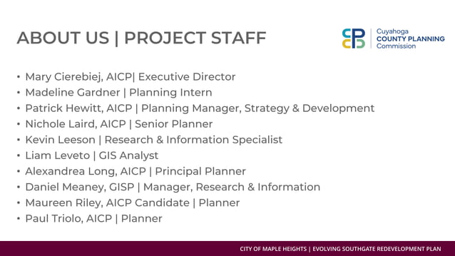 Evolving Southgate Area Redevelopment Plan: Public Meeting #2 | PPT