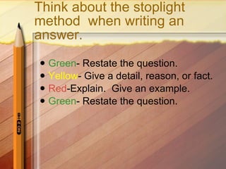 Map Question Writing | PPT