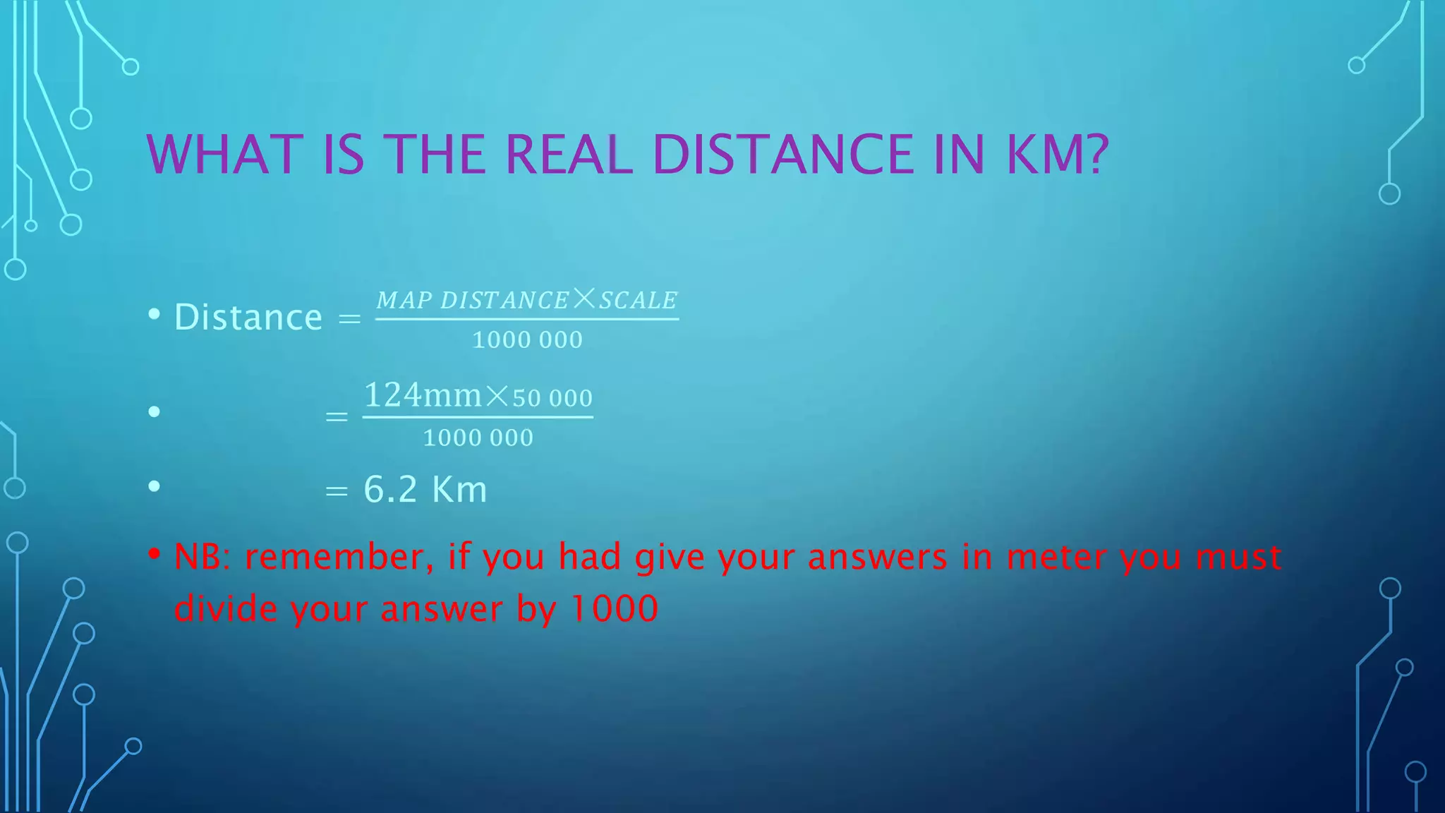 Map work calculations | PPTX