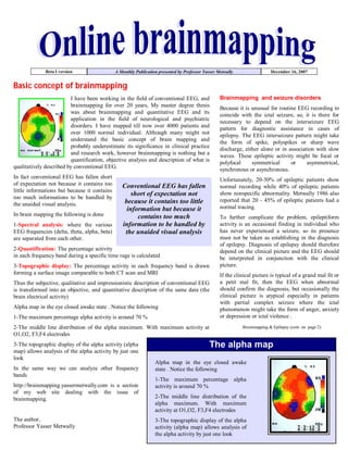 Issues in brain mapping...Introduction & basic concept of brainmapping ...