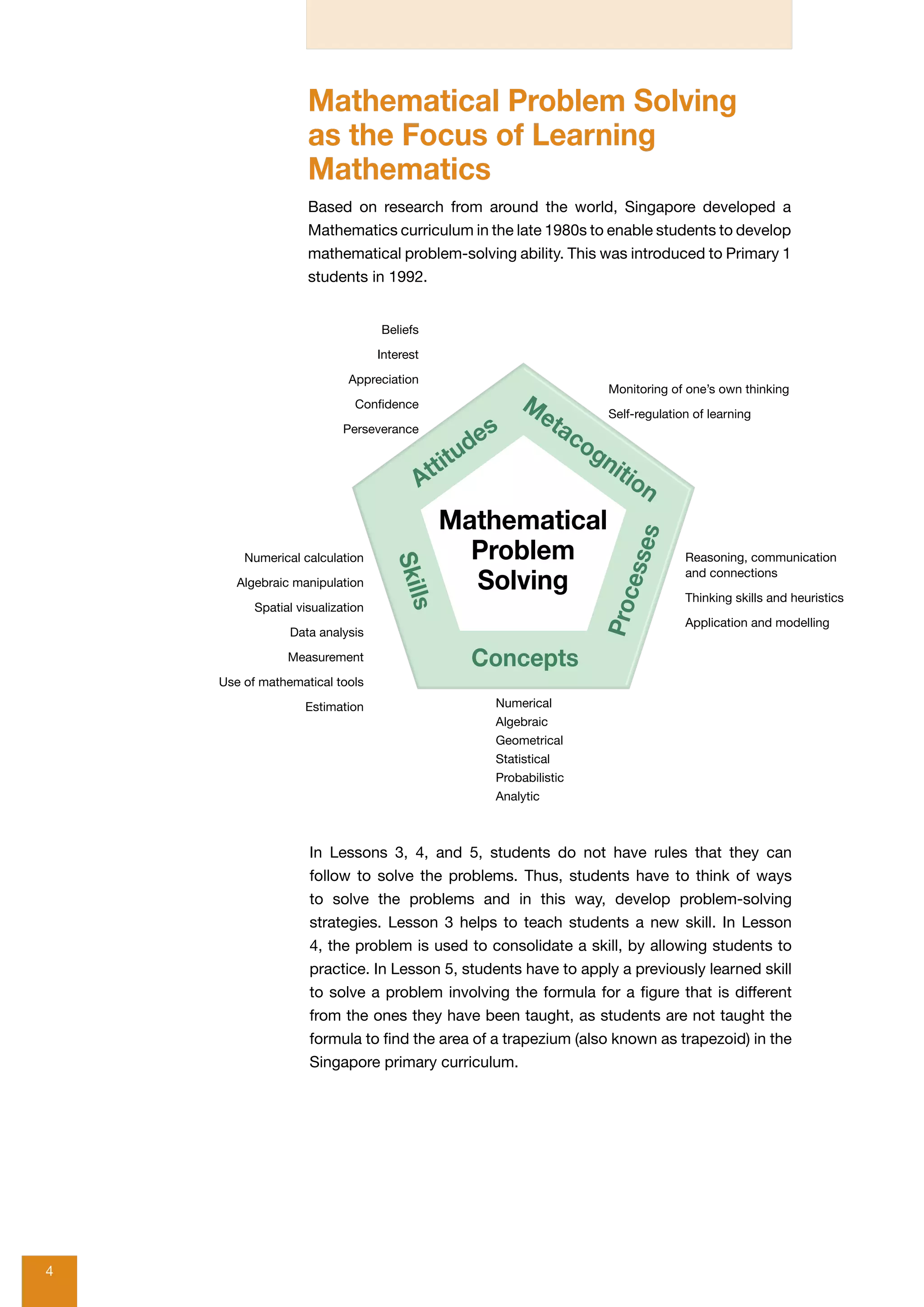 MAP101 Fundamentals of Singapore Mathematics Curriculum | PDF