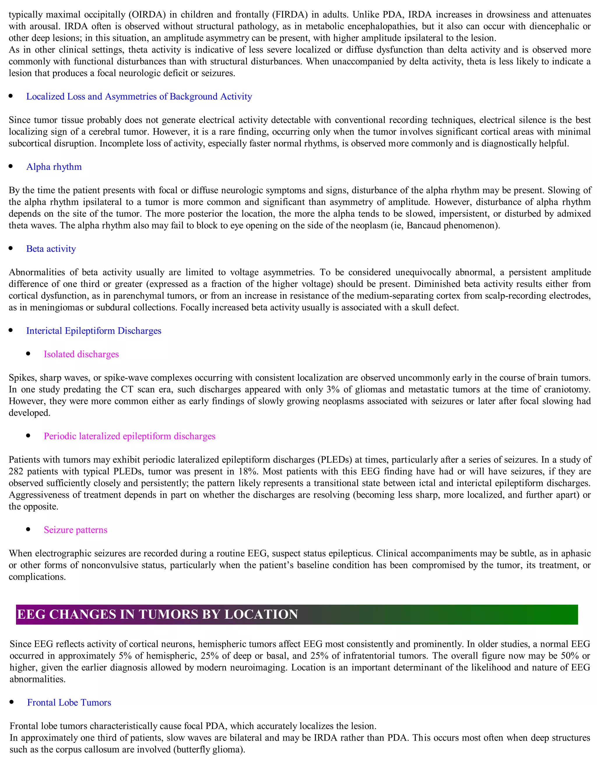 Issues in brainmapping...EEG in brain tumors | PDF