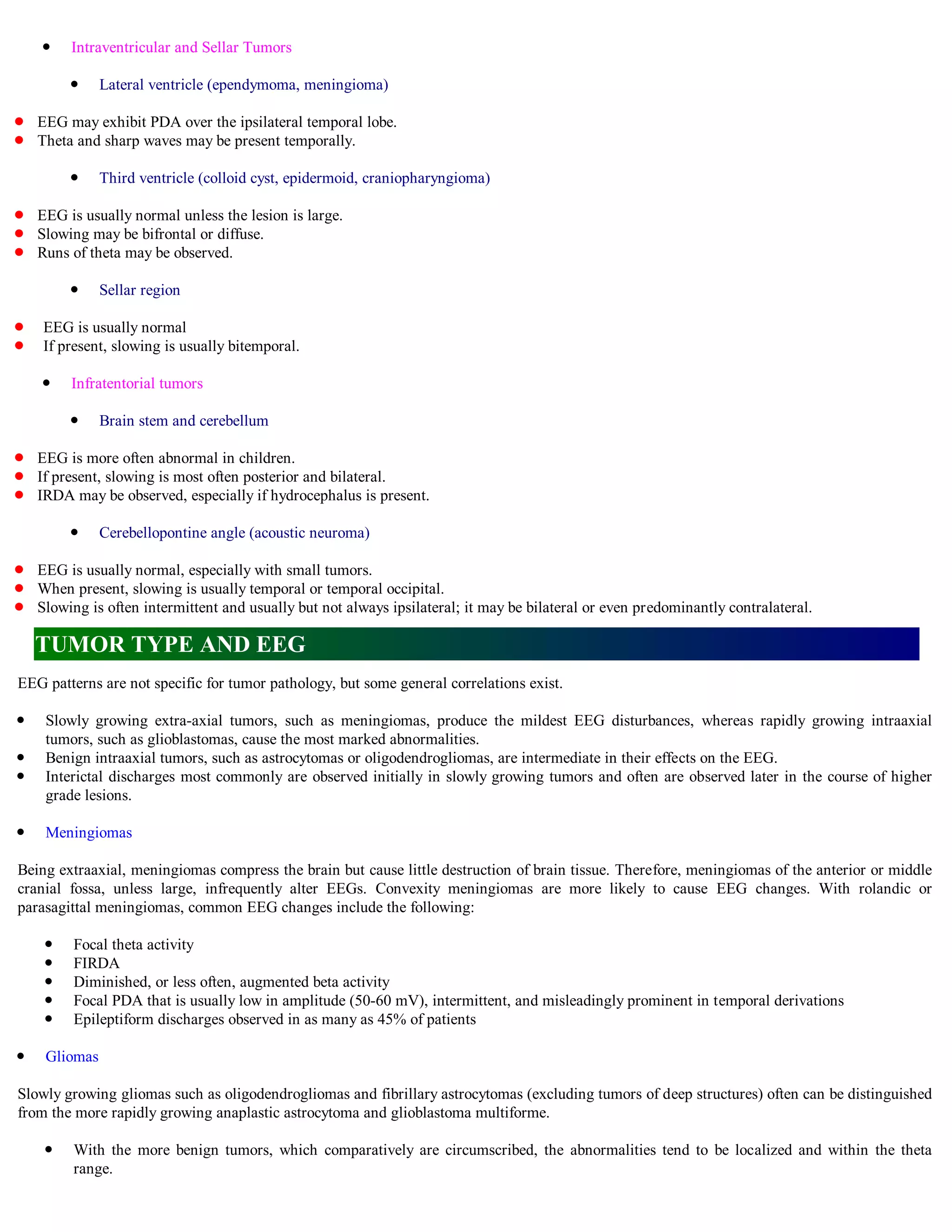 Issues In Brainmapping Eeg In Brain Tumors Pdf Brain And Nervous System Disorders