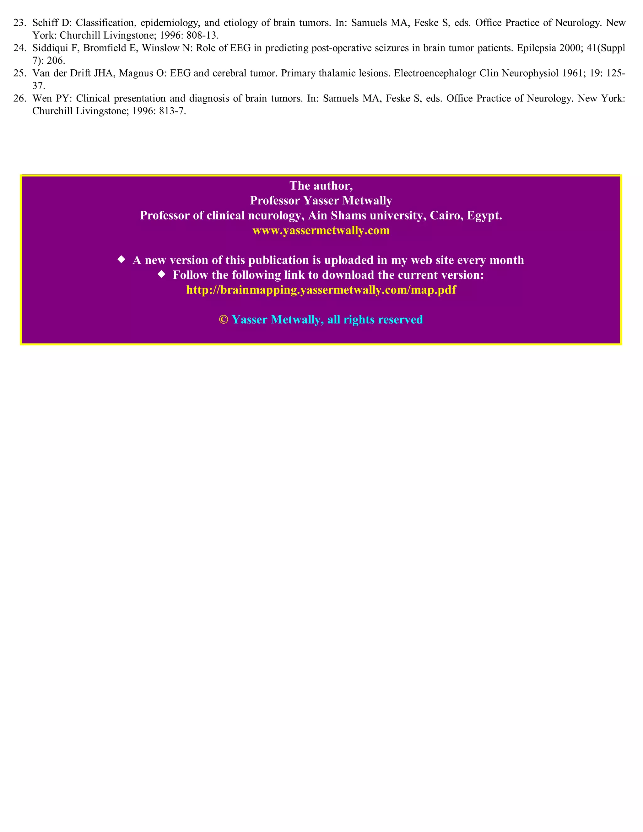Issues in brainmapping...EEG in brain tumors | PDF