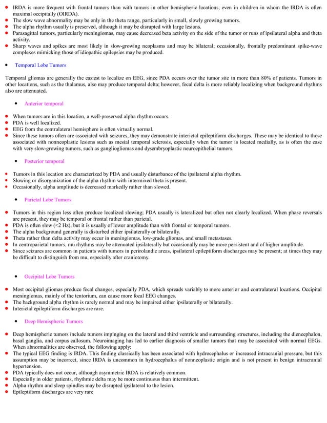 Issues In Brainmapping Eeg In Brain Tumors Pdf Brain And Nervous System Disorders