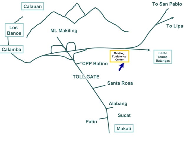 Map to Makiling Conference Center in Laguna | PPT | Rail Travel ...