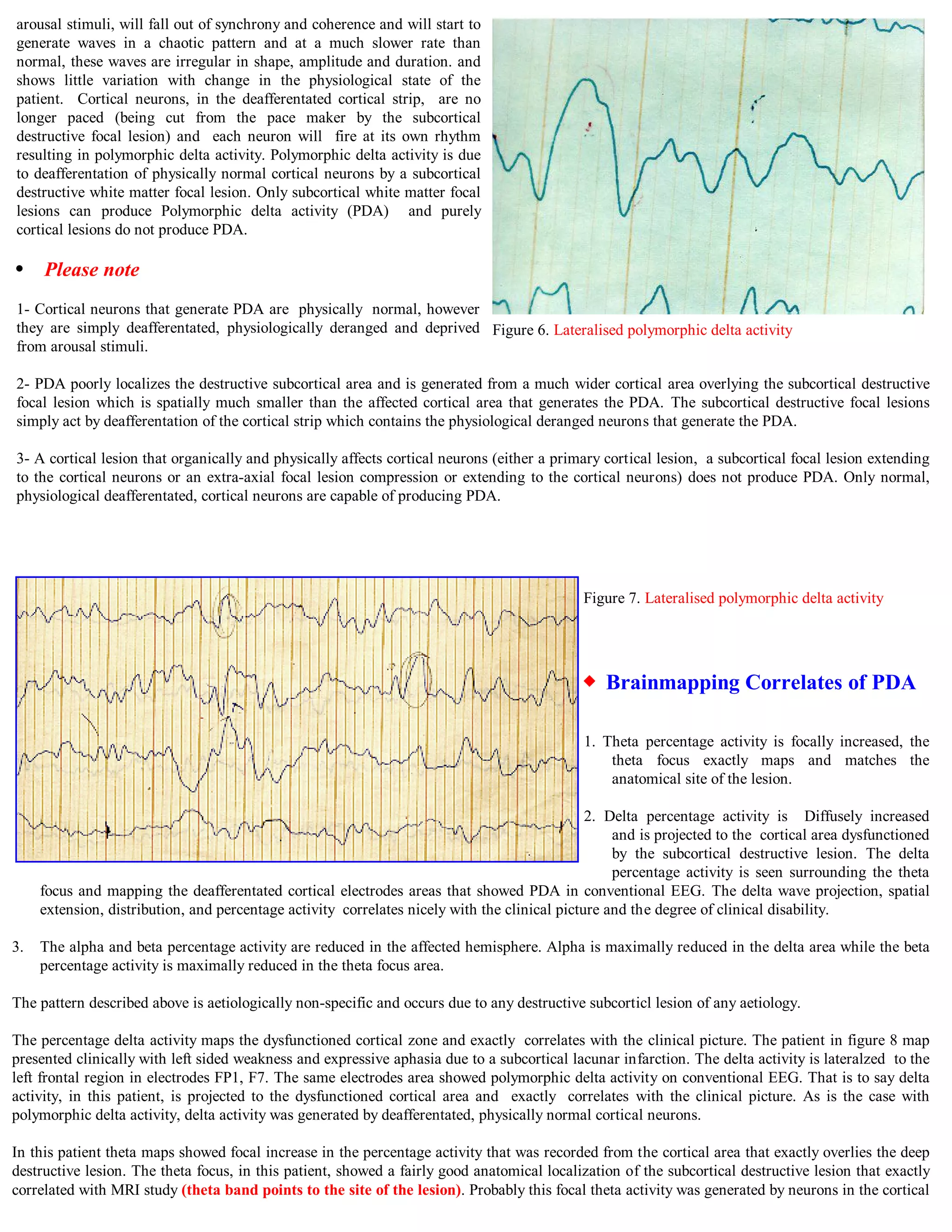 Issues in brainmapping...EEG and brainmap spectral profiles in cortical ...