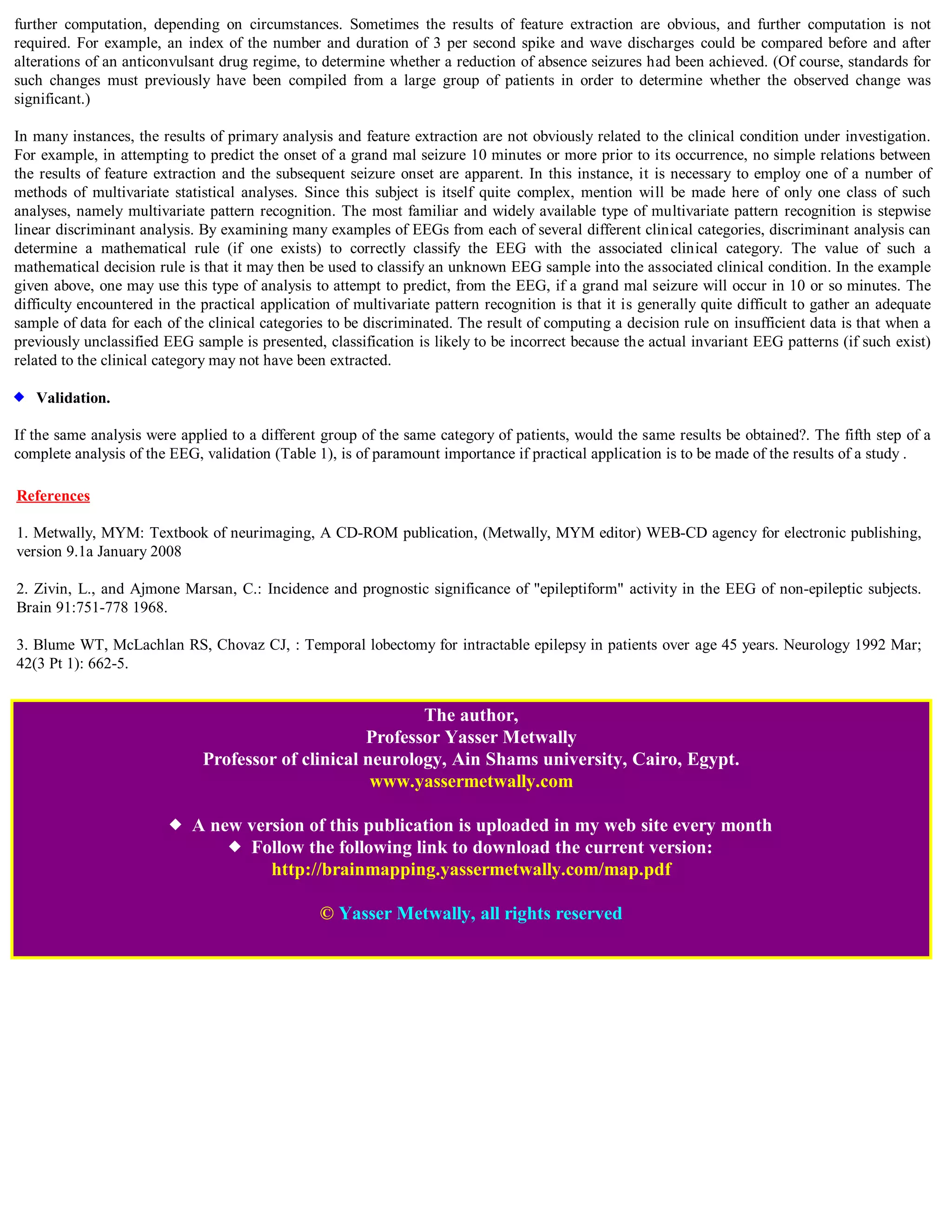 Issues in brainmapping...EEG quantification ...basic methodology | PDF