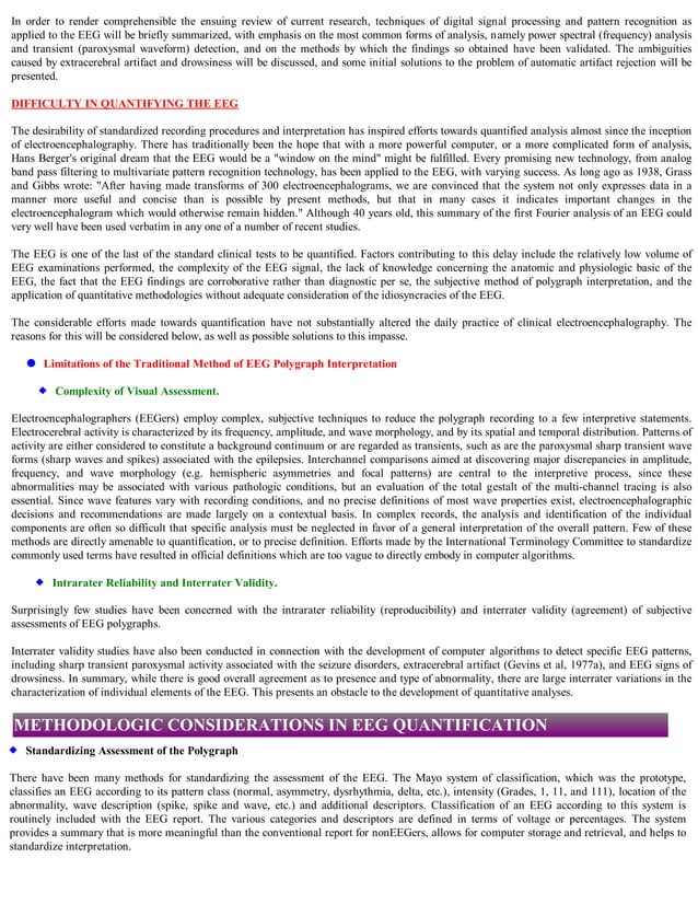 Issues in brainmapping...EEG quantification ...basic methodology | PDF