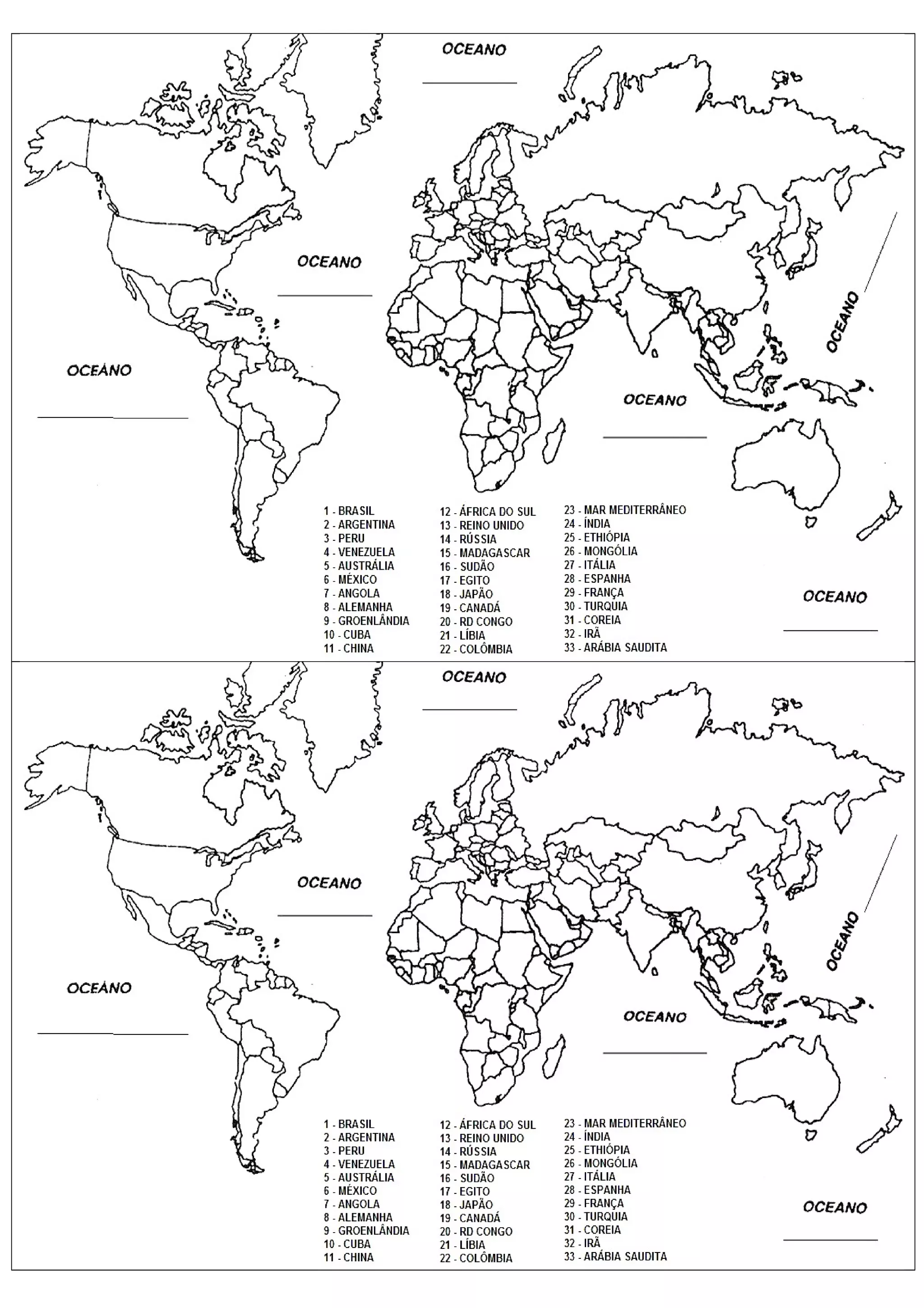 Mapa mundi complete | DOC