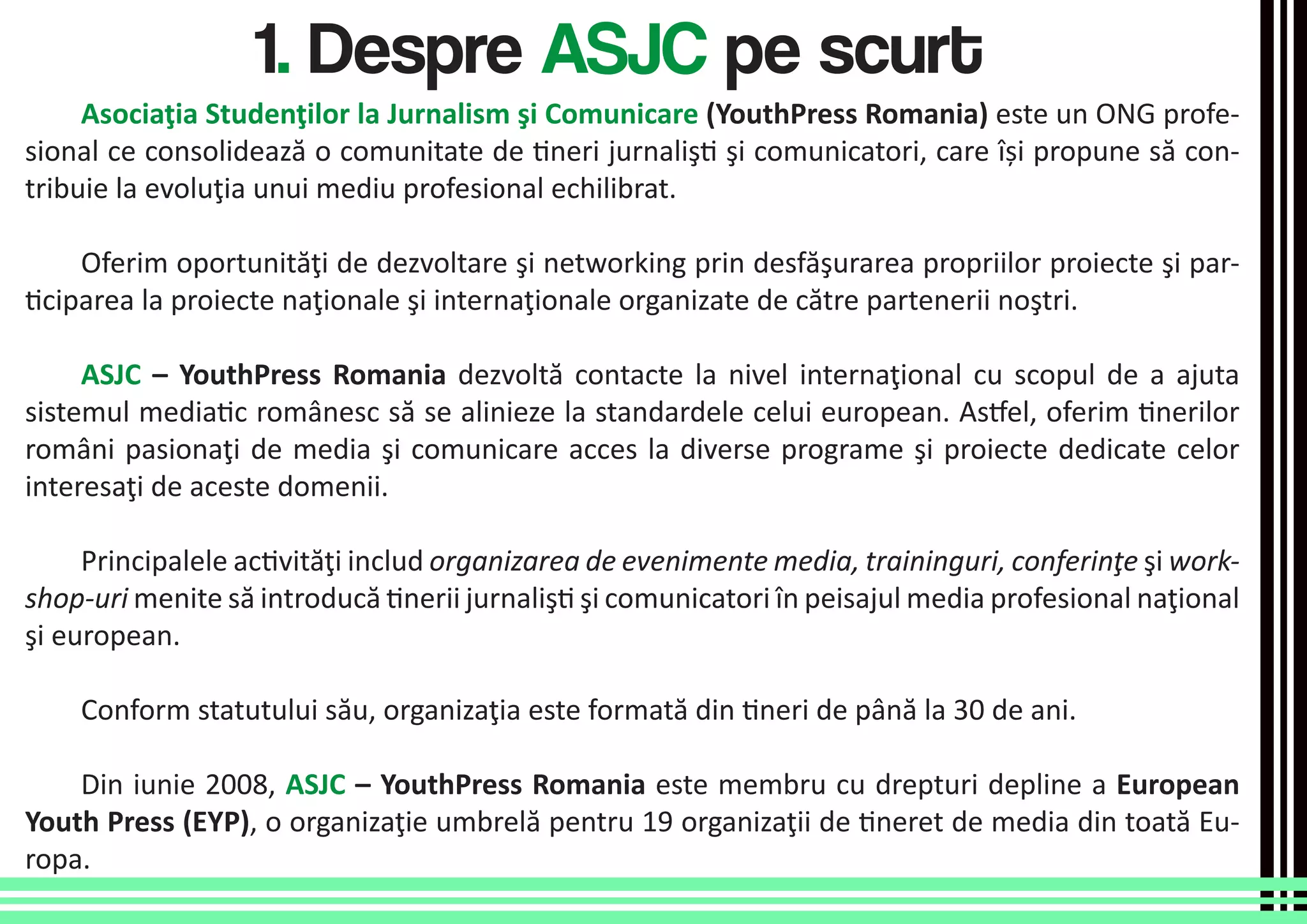 Mapa prezentare ASJC - YouthPress Romania | PDF