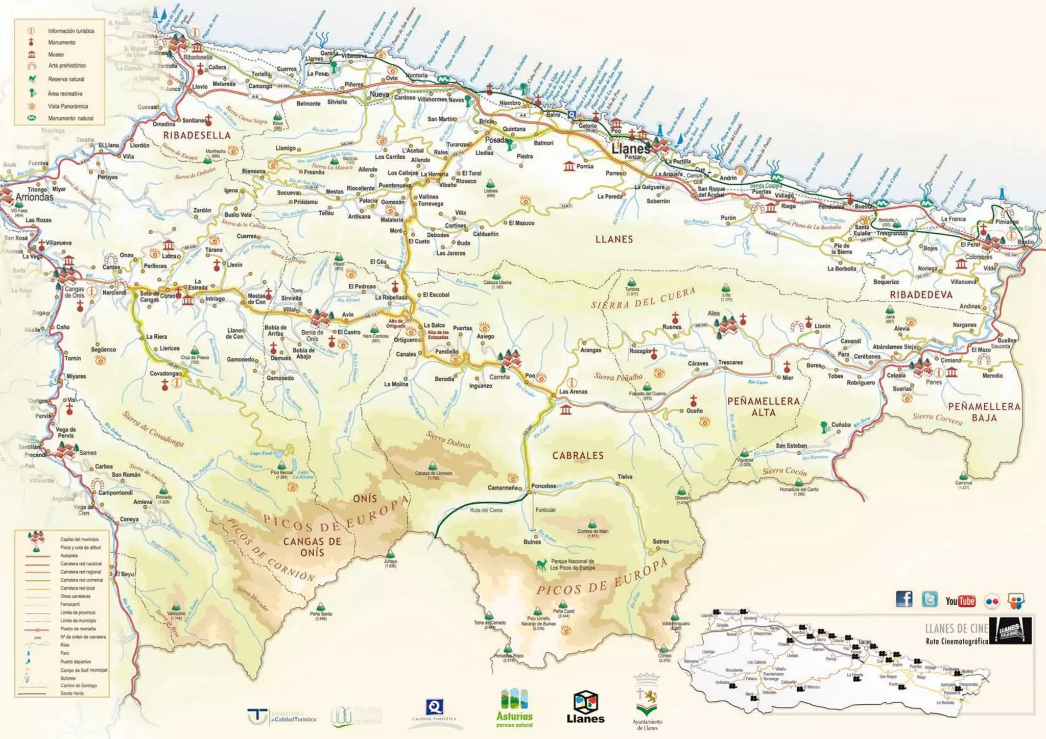 Mapa del Oriente de Asturias (castellano) | PDF