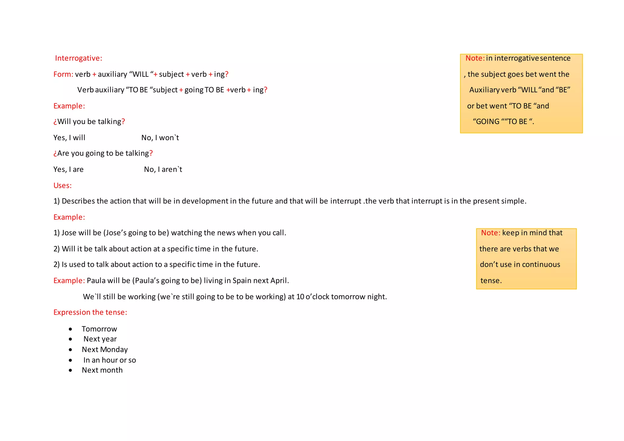 Future Continuous PPT