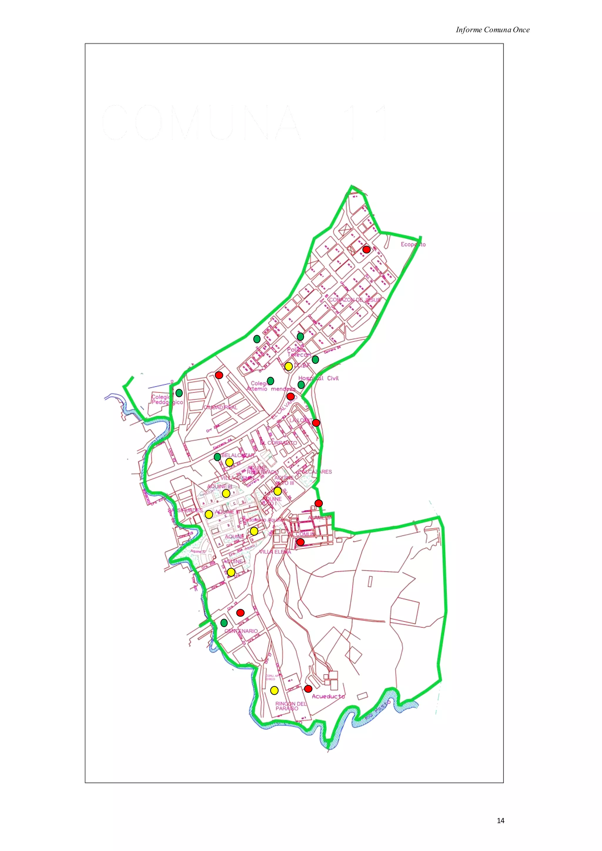 Mapa comuna once | DOCX