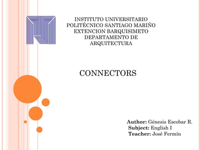 Mapa conceptual conectores. genesis escobar | PPTX