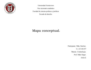 Mapa conceptual criminologia. nilka sanchez | DOCX