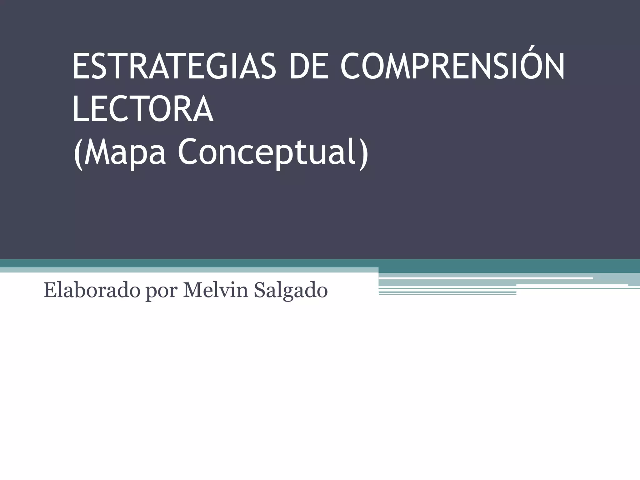 Mapa conceptual de estrategias de comprensión lectora | PDF