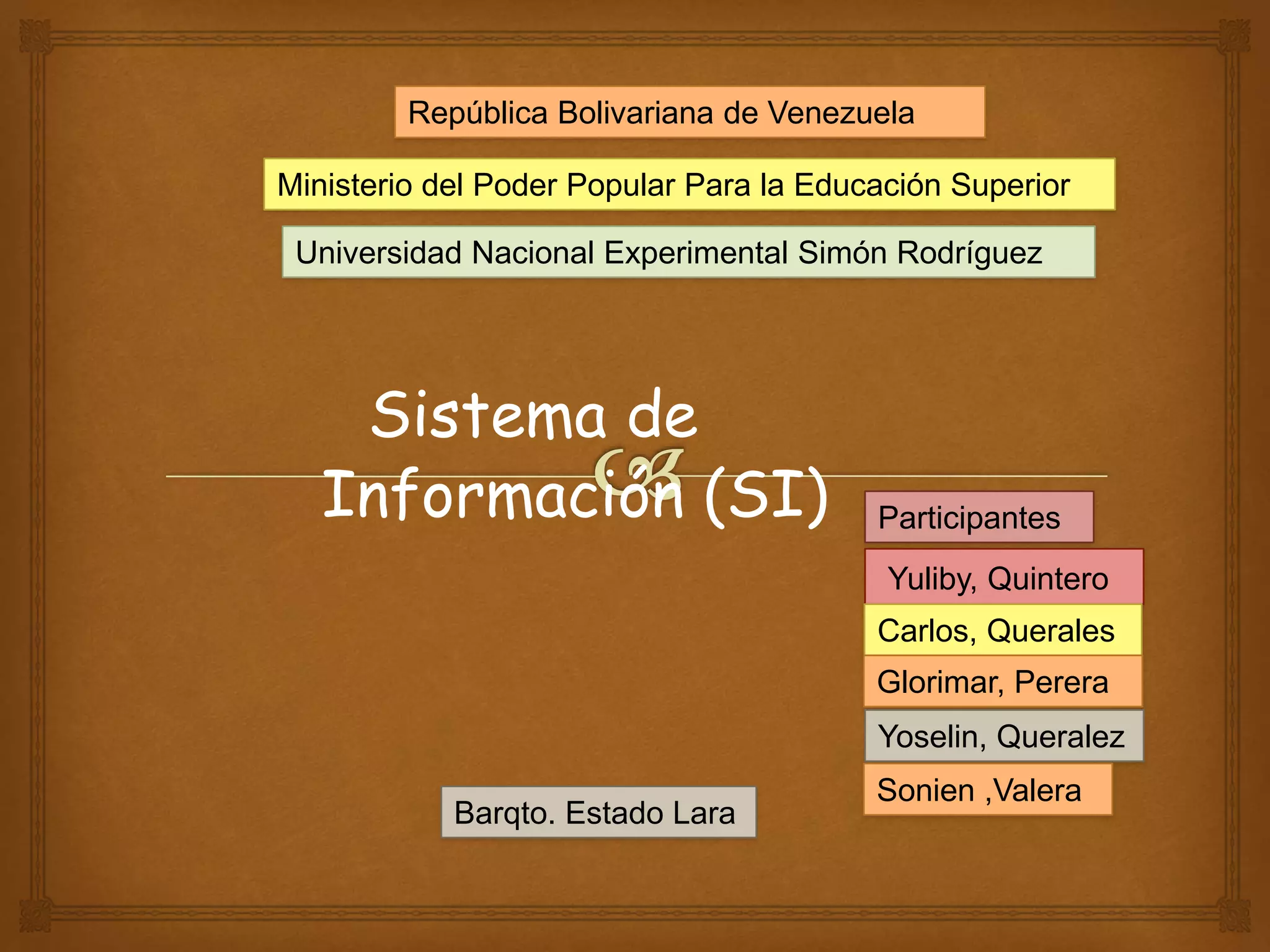 Mapa conceptual del sistemas de informacion | PPTX