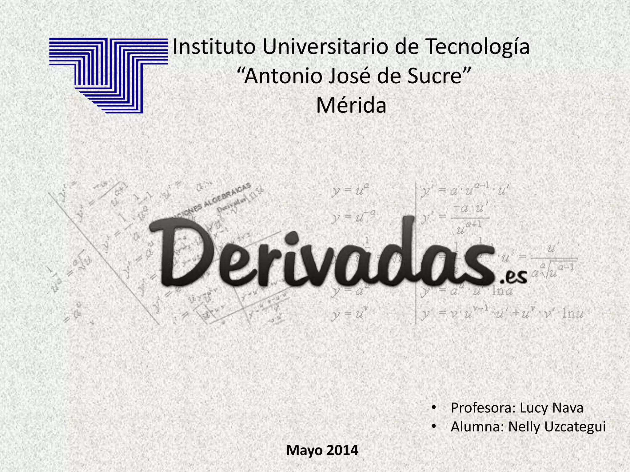 Mapa conceptual derivadas | PPTX