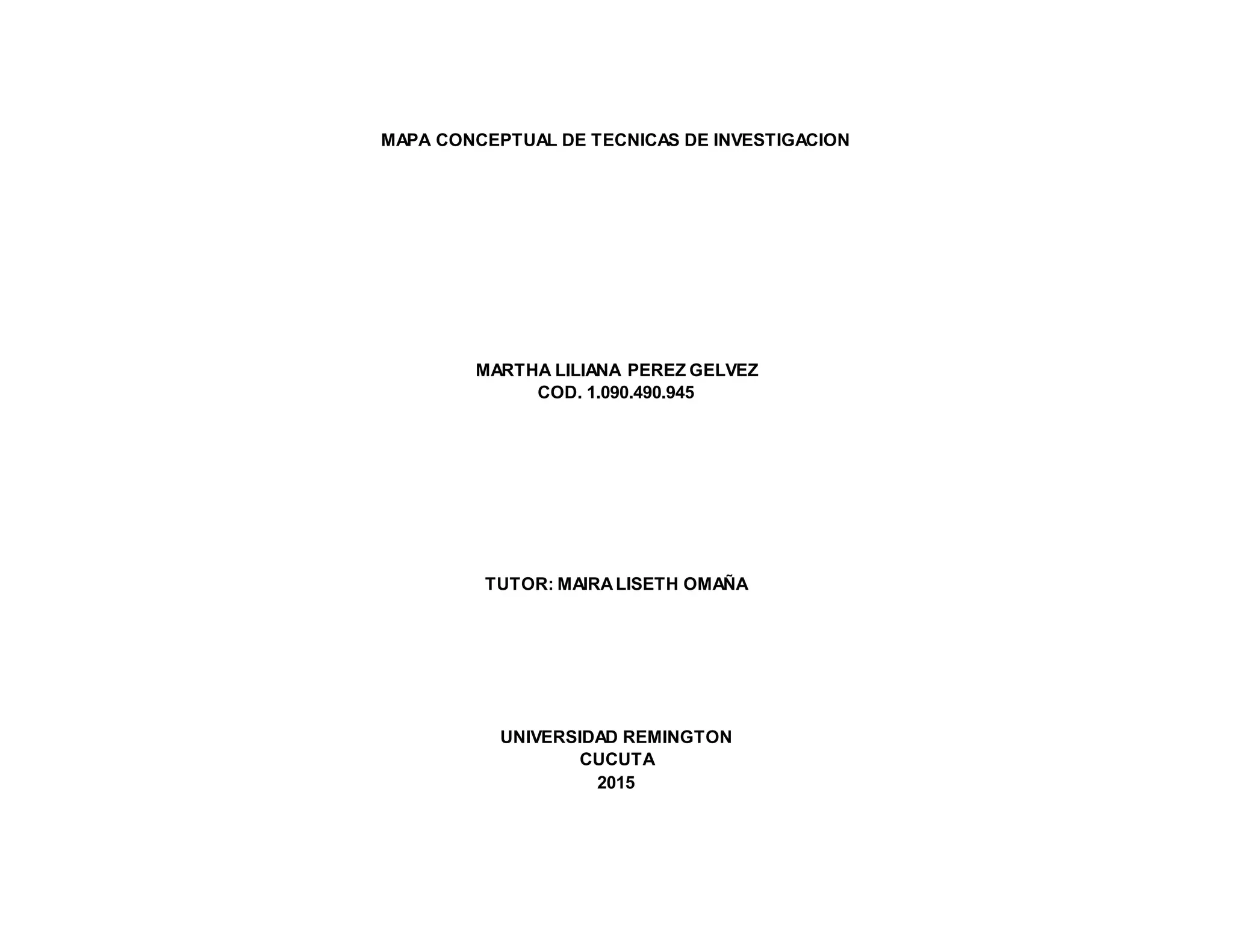 Mapa conceptual de tecnicas de investigacion martha liliana | DOCX