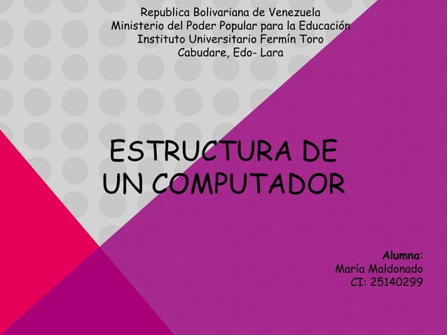 Mapa conceptual estructura de un computador | PPTX | Computer Peripherals | Computing