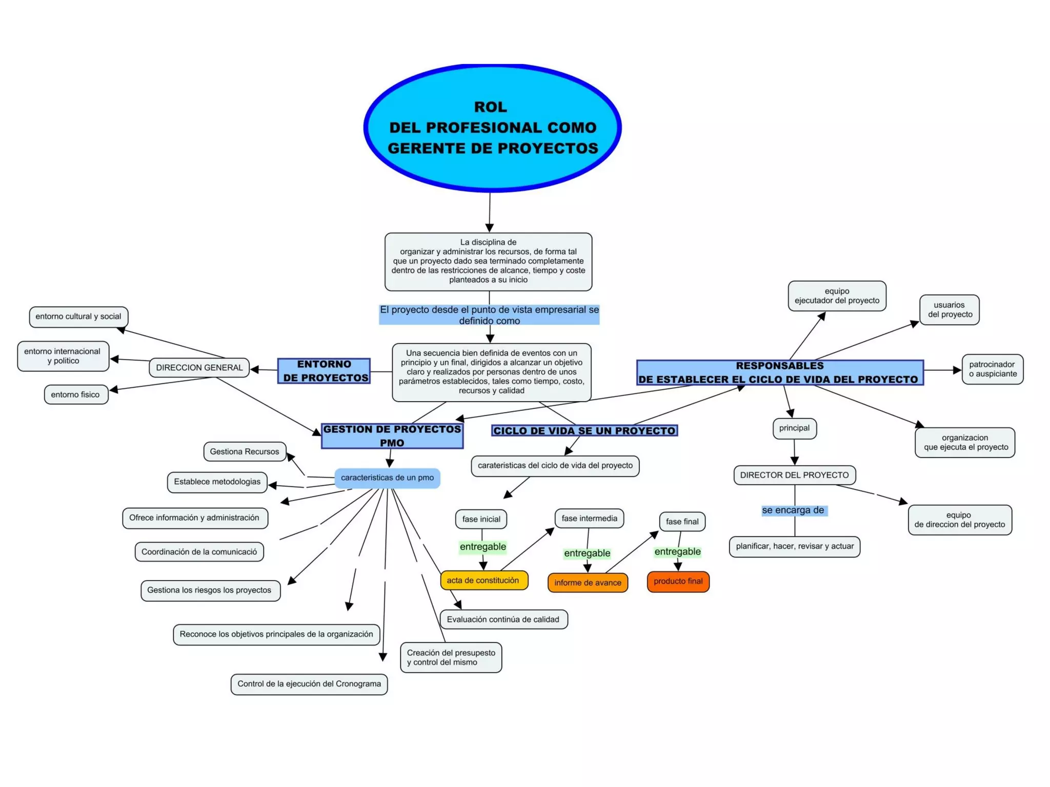 Mapa conceptual gerencia de proyectos | PDF | Career Planning | Careers