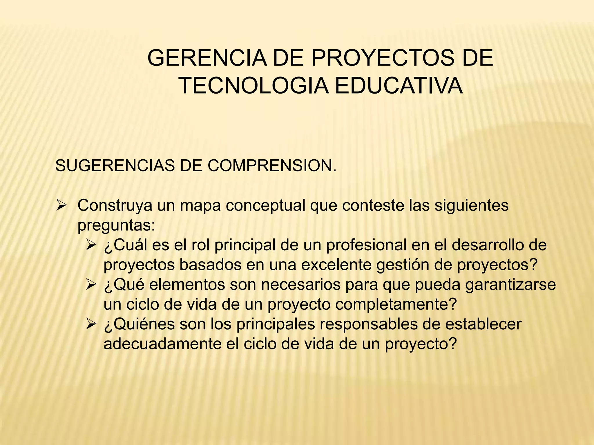 Mapa conceptual gerencia de proyectos | PPT