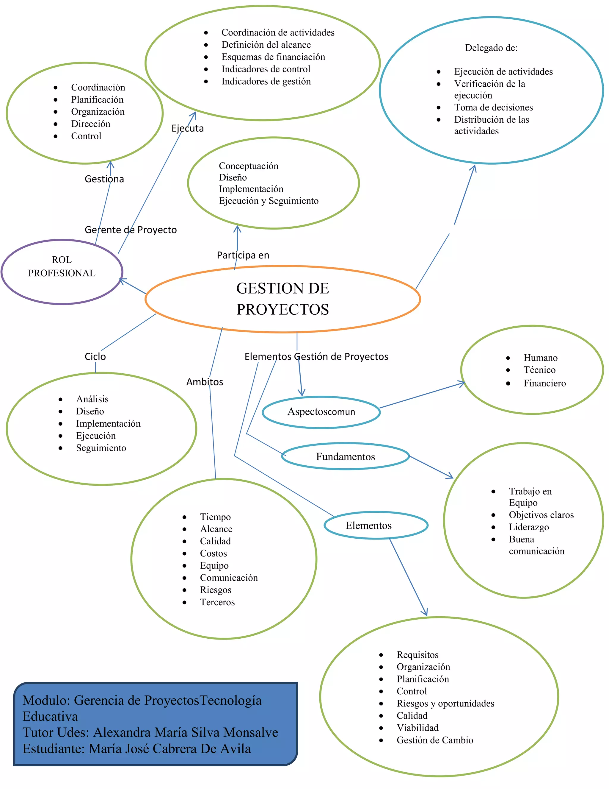 Mapa conceptual gerencia de proyectos educativos UDES | PDF