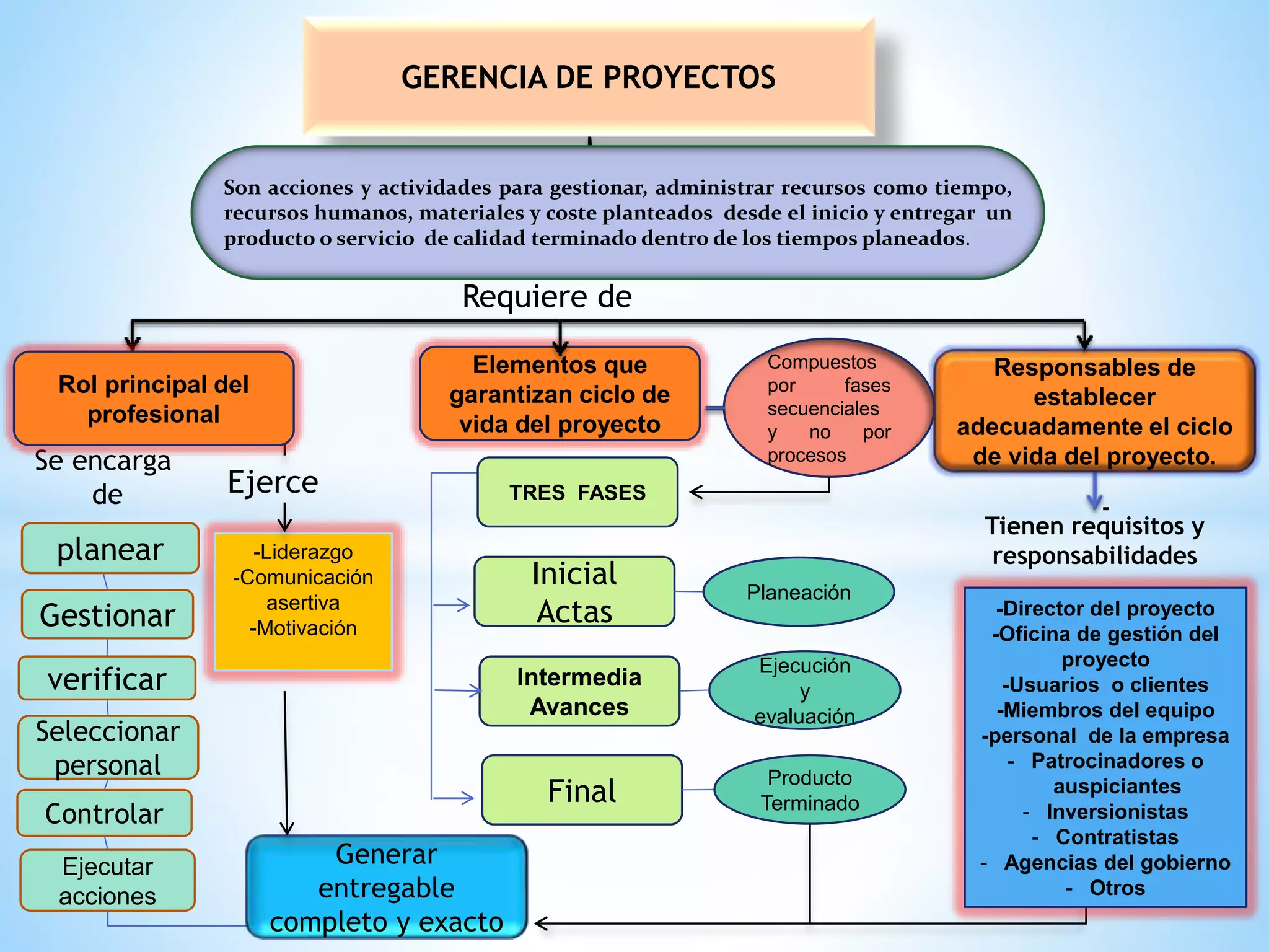 Mapa conceptual gerencia proyecto | PPTX | Business | Business and Finance