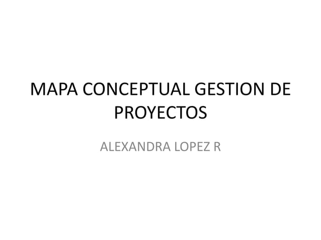 Mapa conceptual gestion de proyectos | PPT