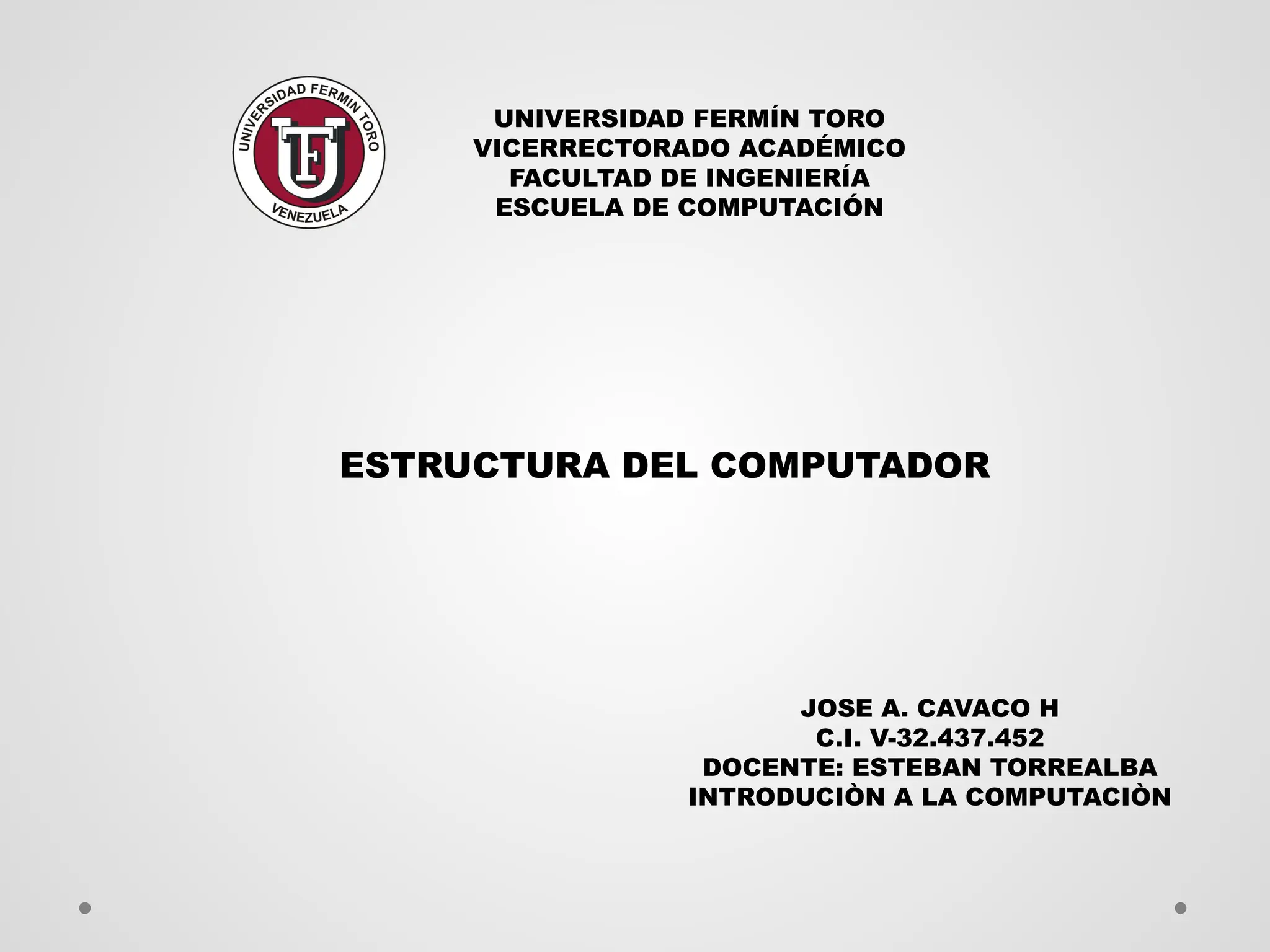 MAPA CONCEPTUAL Jose Cavaco.pptx introducción a la computación | PPTX