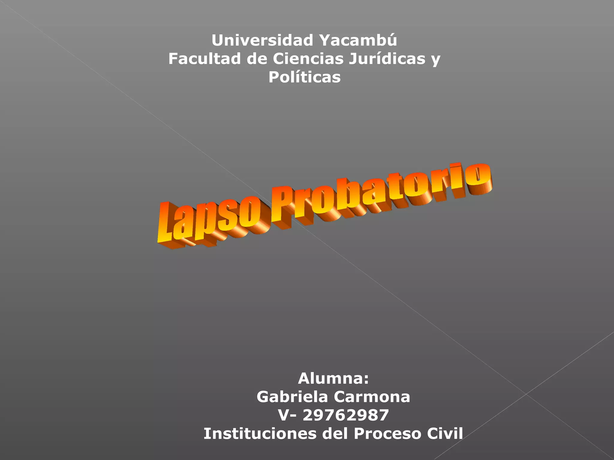 Mapa conceptual lapso probatorio | PPT