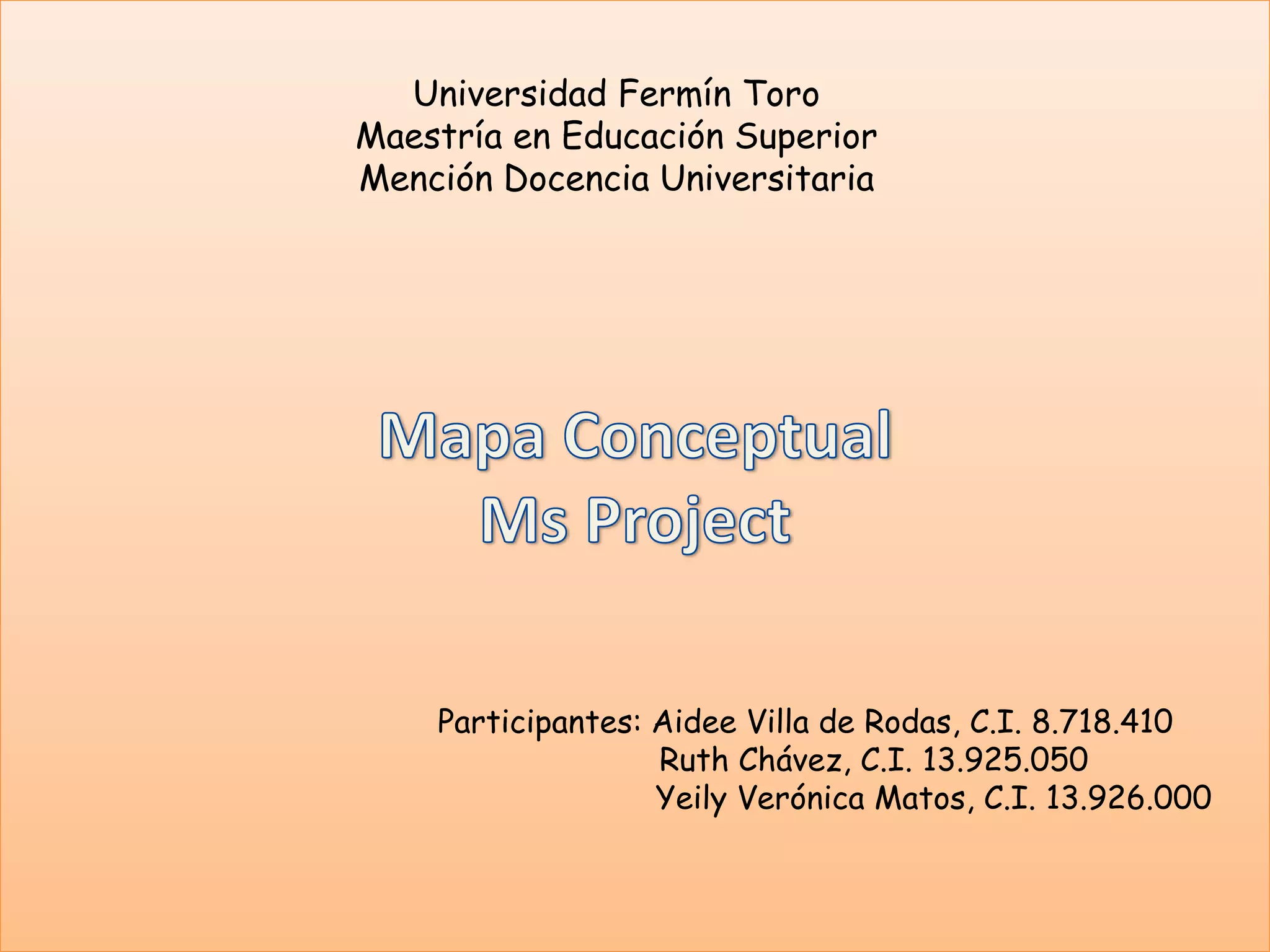 Mapa conceptual modelo_project | PPTX | Technology & Computing