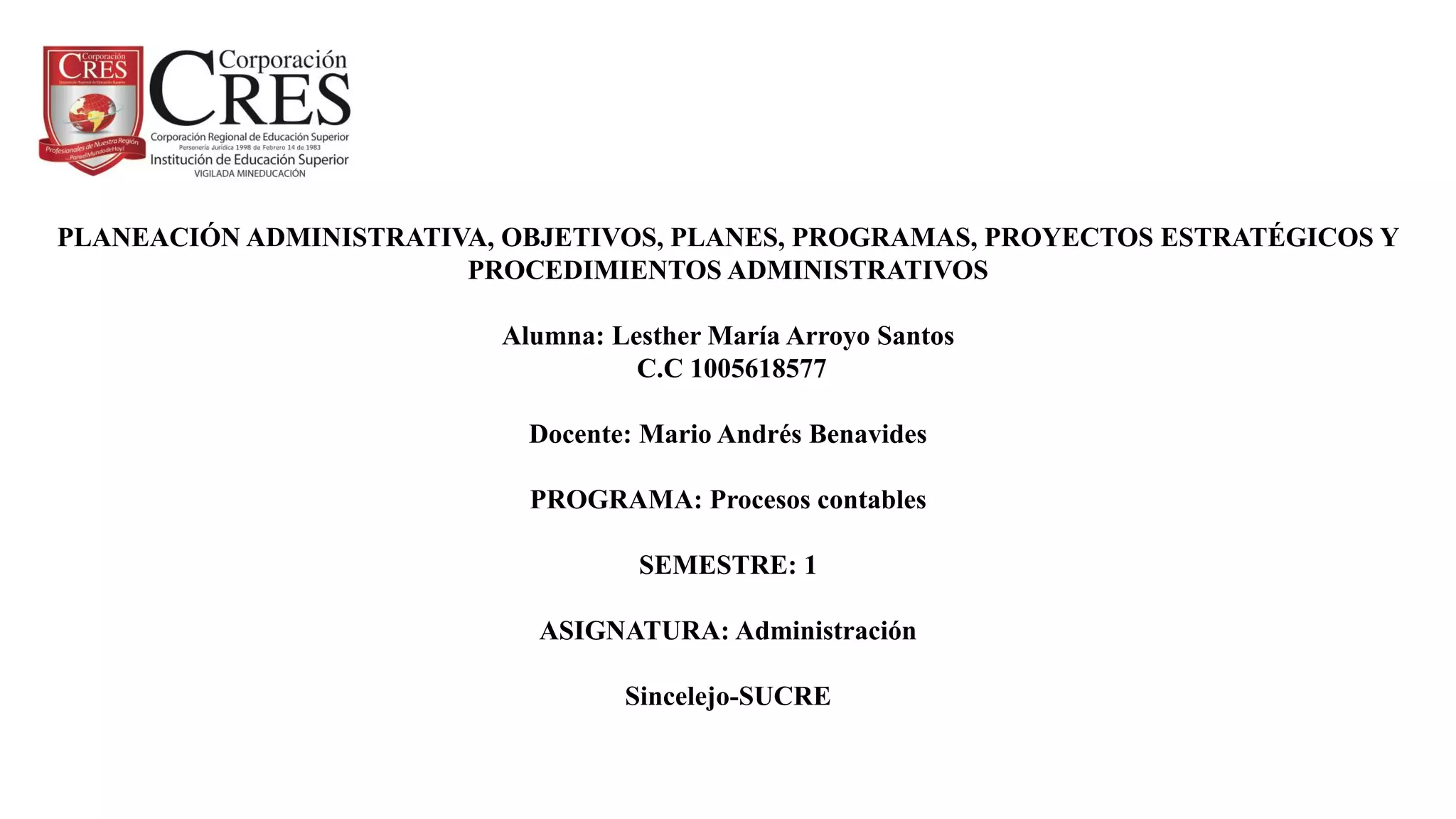 Mapa conceptual planeación administrativa | PPT