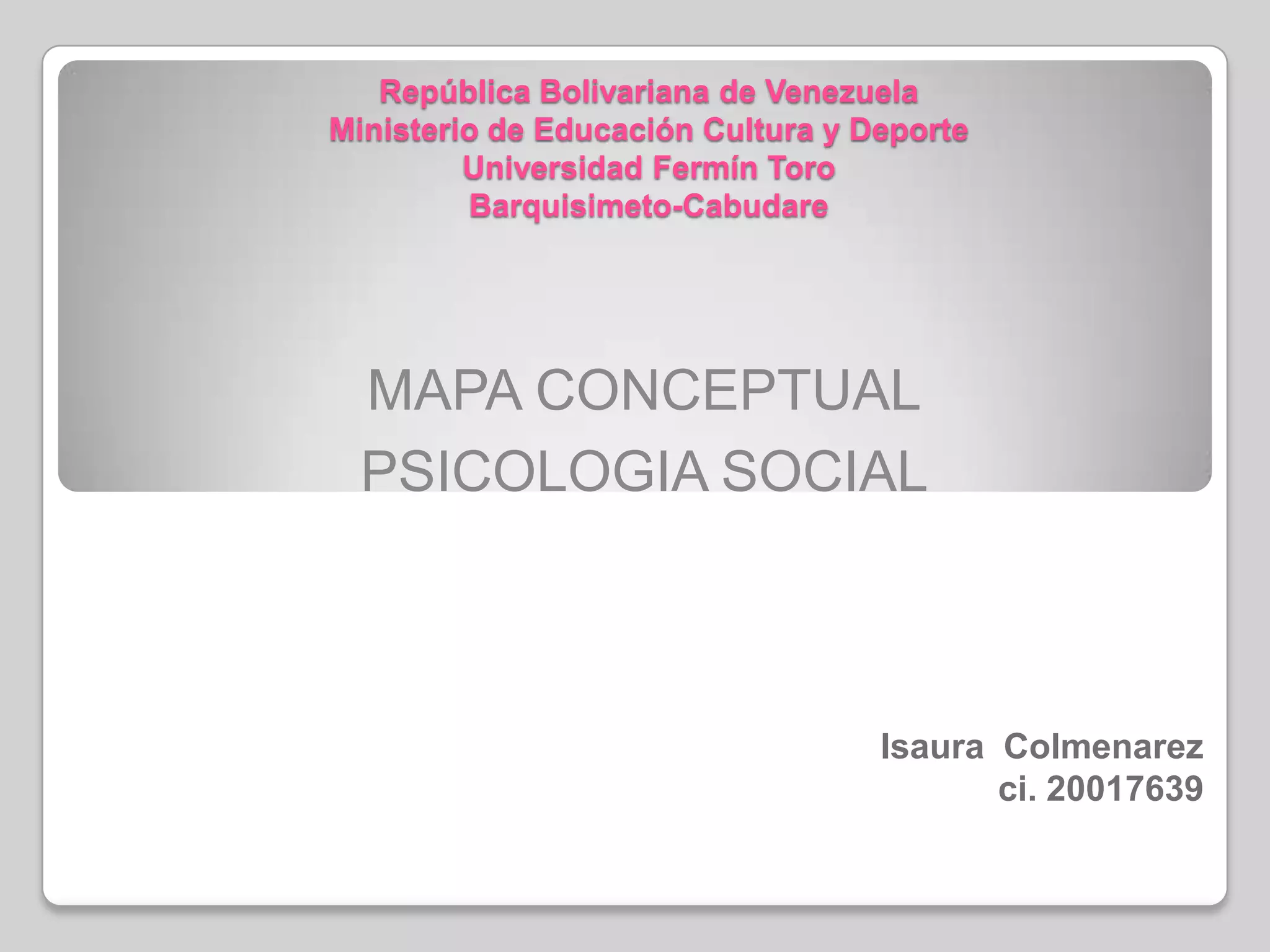 Mapa conceptual psicologia social | PPT