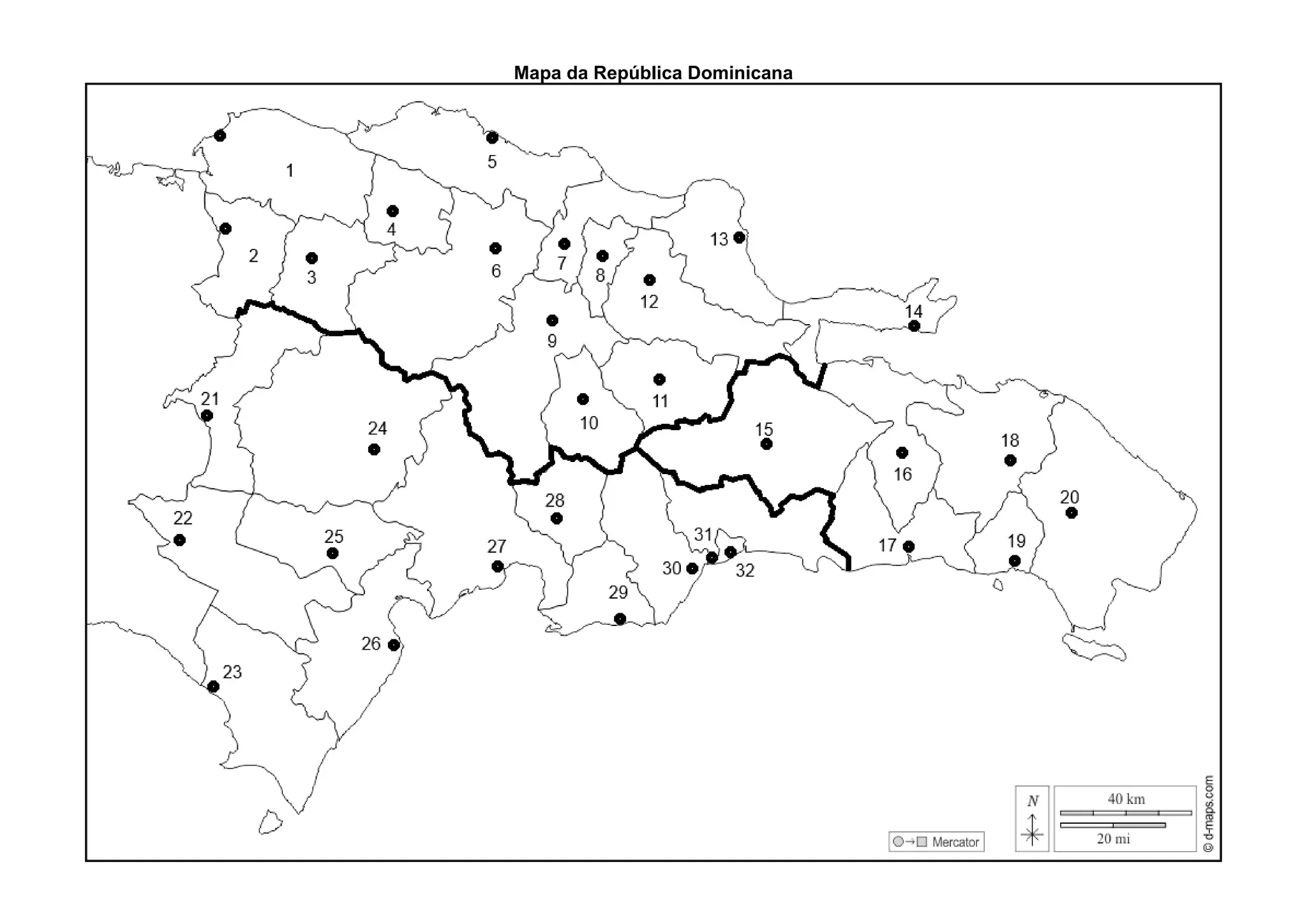 Mapa da República Dominicana - Mapas de Todos os Países do Mundo.docx